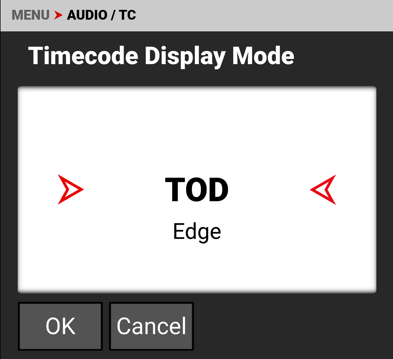 Timecode Display Mode